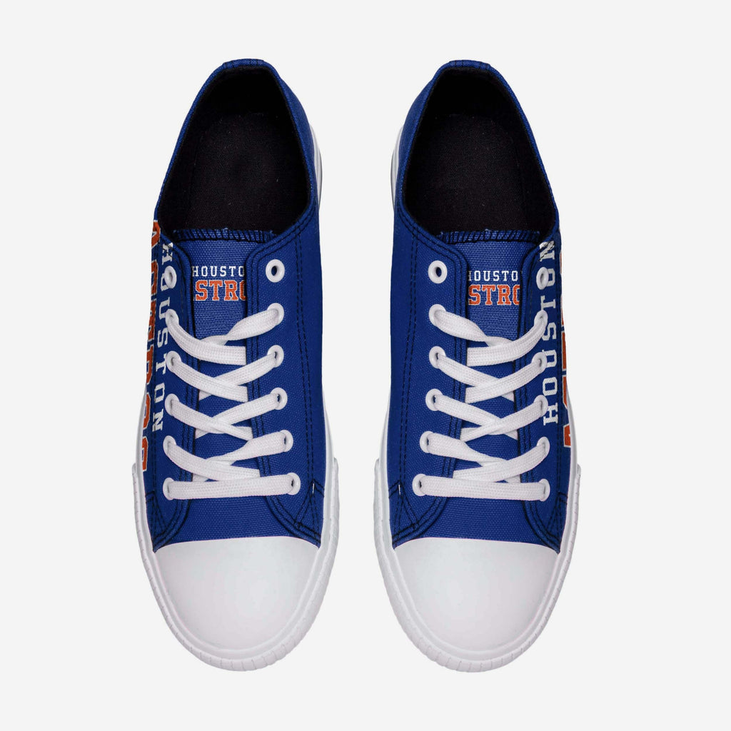 Houston Astros Mens Low Top Big Logo Canvas Shoe FOCO