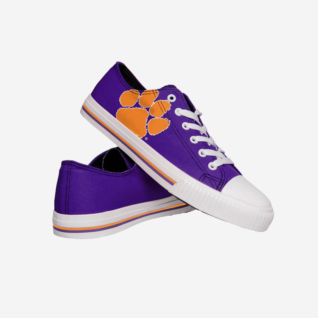 Clemson Tigers Mens Low Top Big Logo Canvas Shoe FOCO