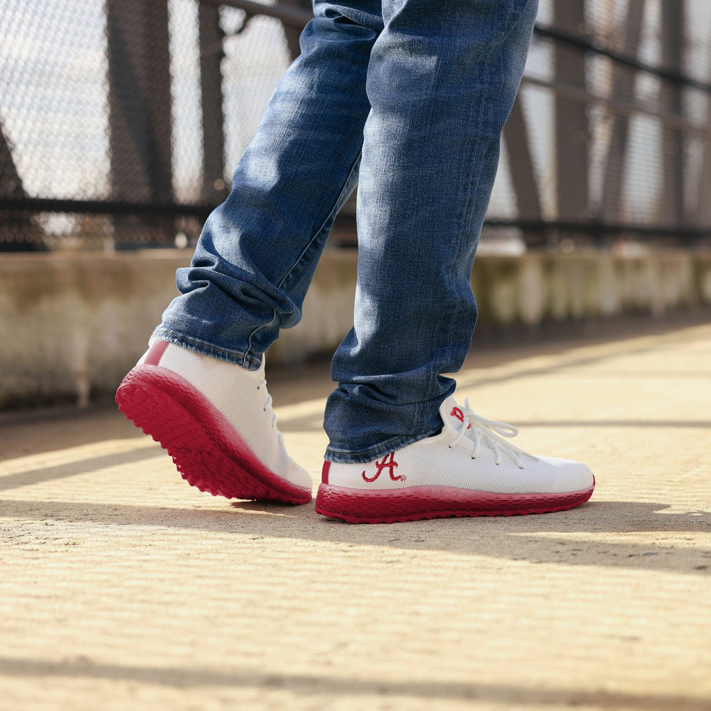 Alabama Crimson Tide Gradient Midsole White Sneakers FOCO