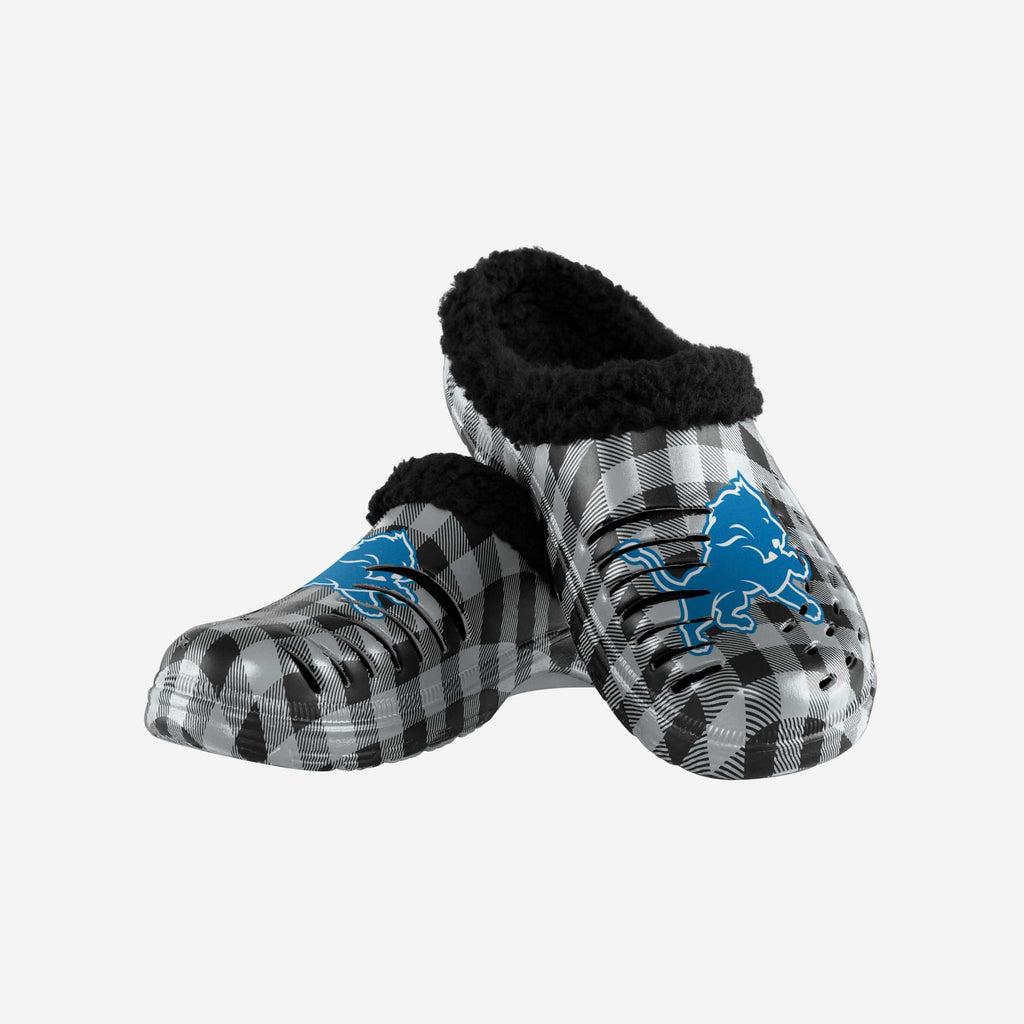 Detroit Lions Sherpa Lined Buffalo Check Clog FOCO