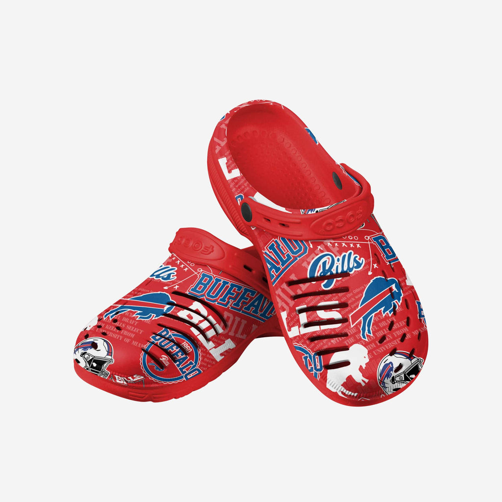 Buffalo Bills Historic Print Clog With Strap FOCO