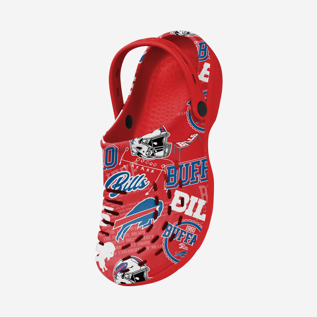 Buffalo Bills Historic Print Clog With Strap FOCO