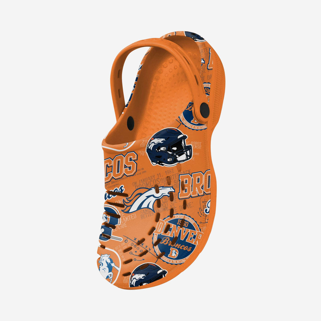 Denver Broncos Historic Print Clog With Strap FOCO