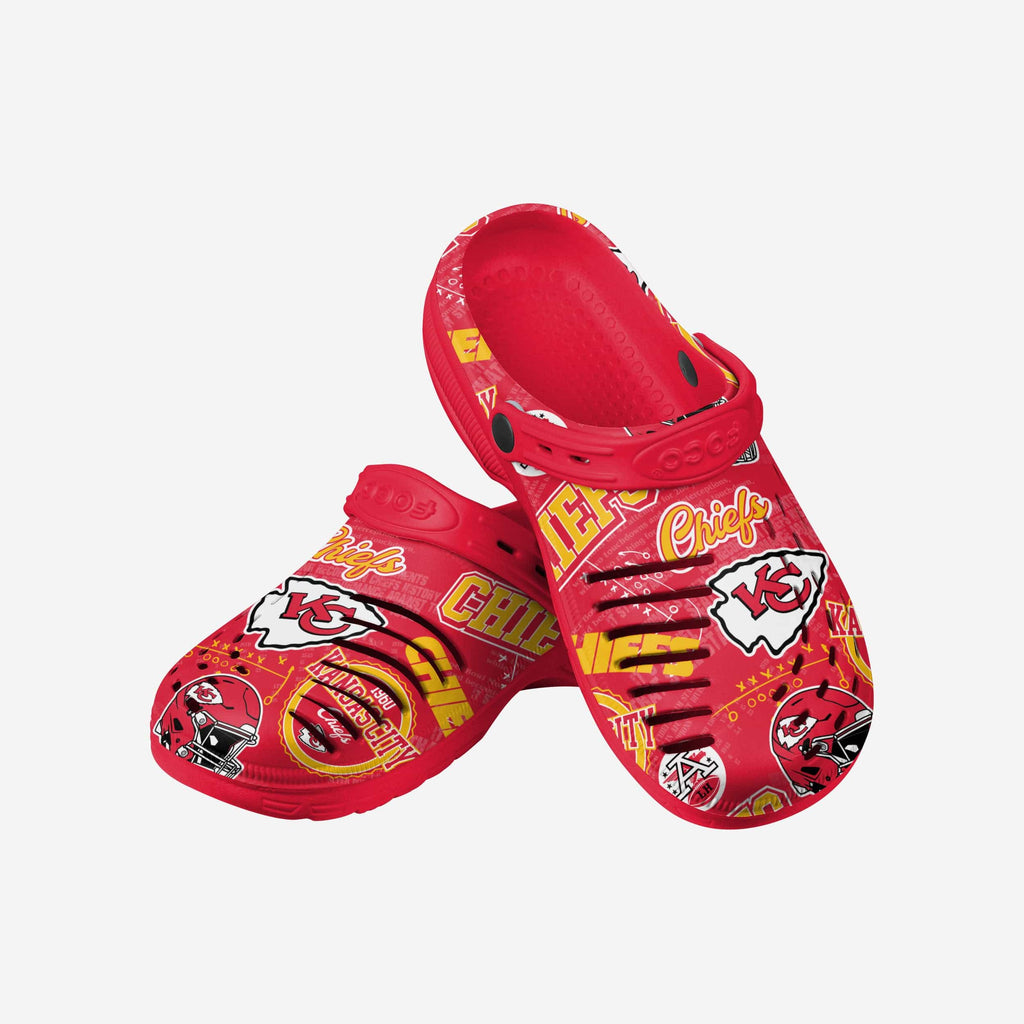 Kansas City Chiefs Historic Print Clog With Strap FOCO
