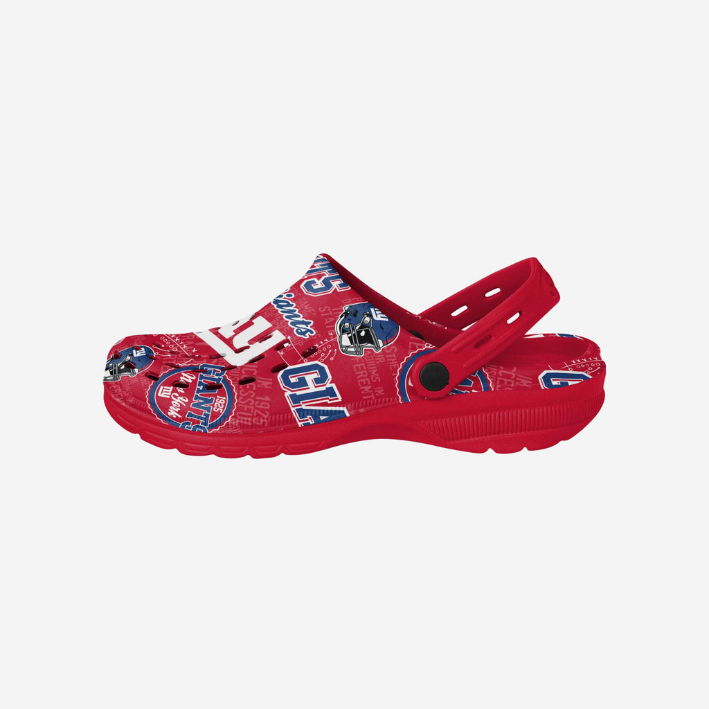 New York Giants Historic Print Clog With Strap FOCO