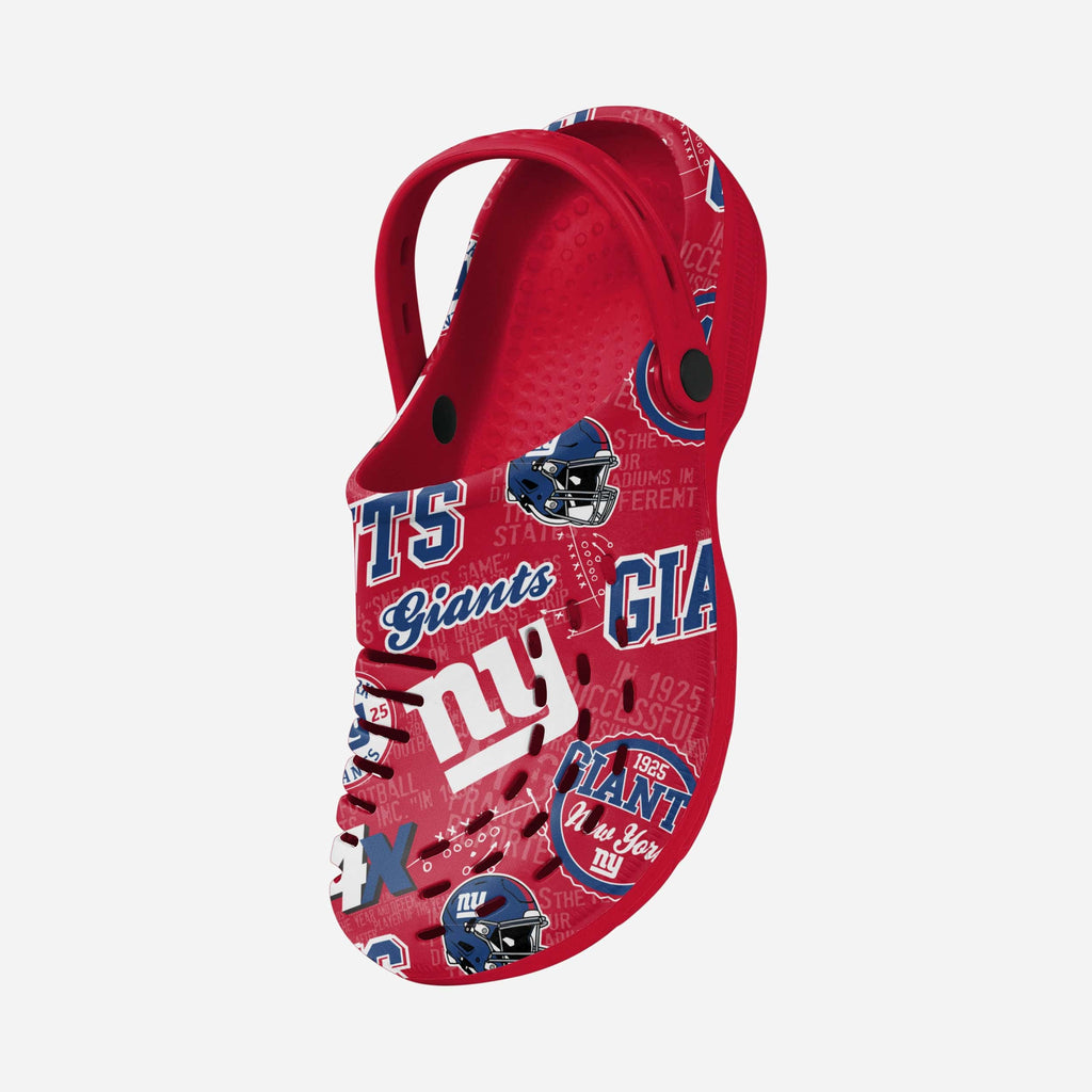 New York Giants Historic Print Clog With Strap FOCO