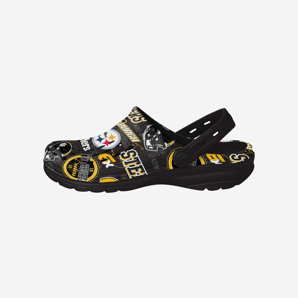 Pittsburgh Steelers Historic Print Clog With Strap FOCO