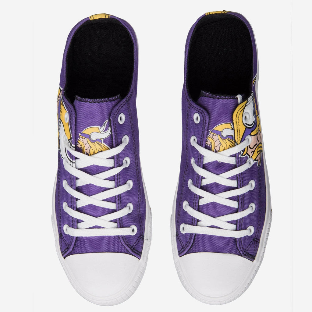 Minnesota Vikings Mens Low Top Big Logo Canvas Shoe FOCO
