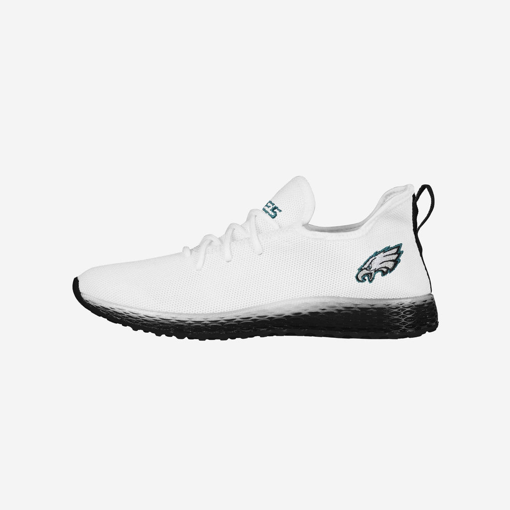 Philadelphia Eagles Gradient Midsole White Sneakers FOCO