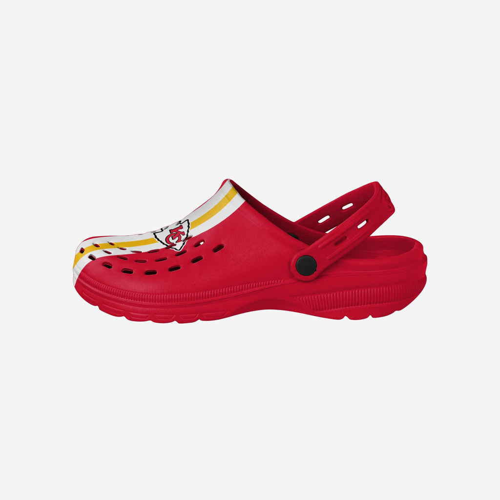 Kansas City Chiefs Team Stripe Clog With Strap FOCO