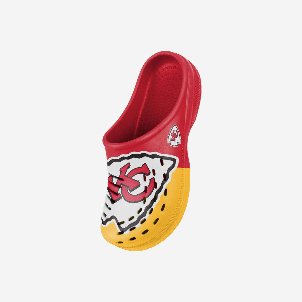 Kansas City Chiefs Youth Colorblock Big Logo Clog FOCO