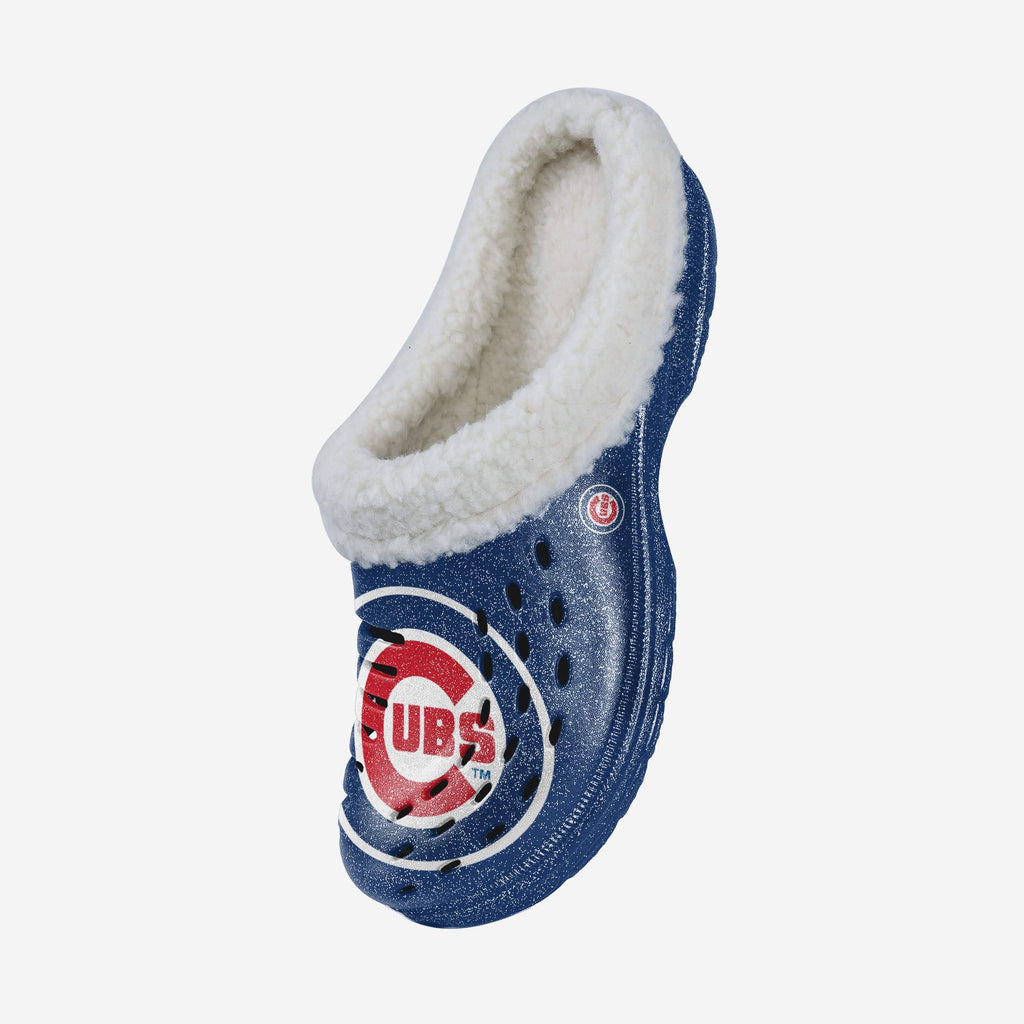 Chicago Cubs Womens Sherpa Lined Glitter Clog FOCO