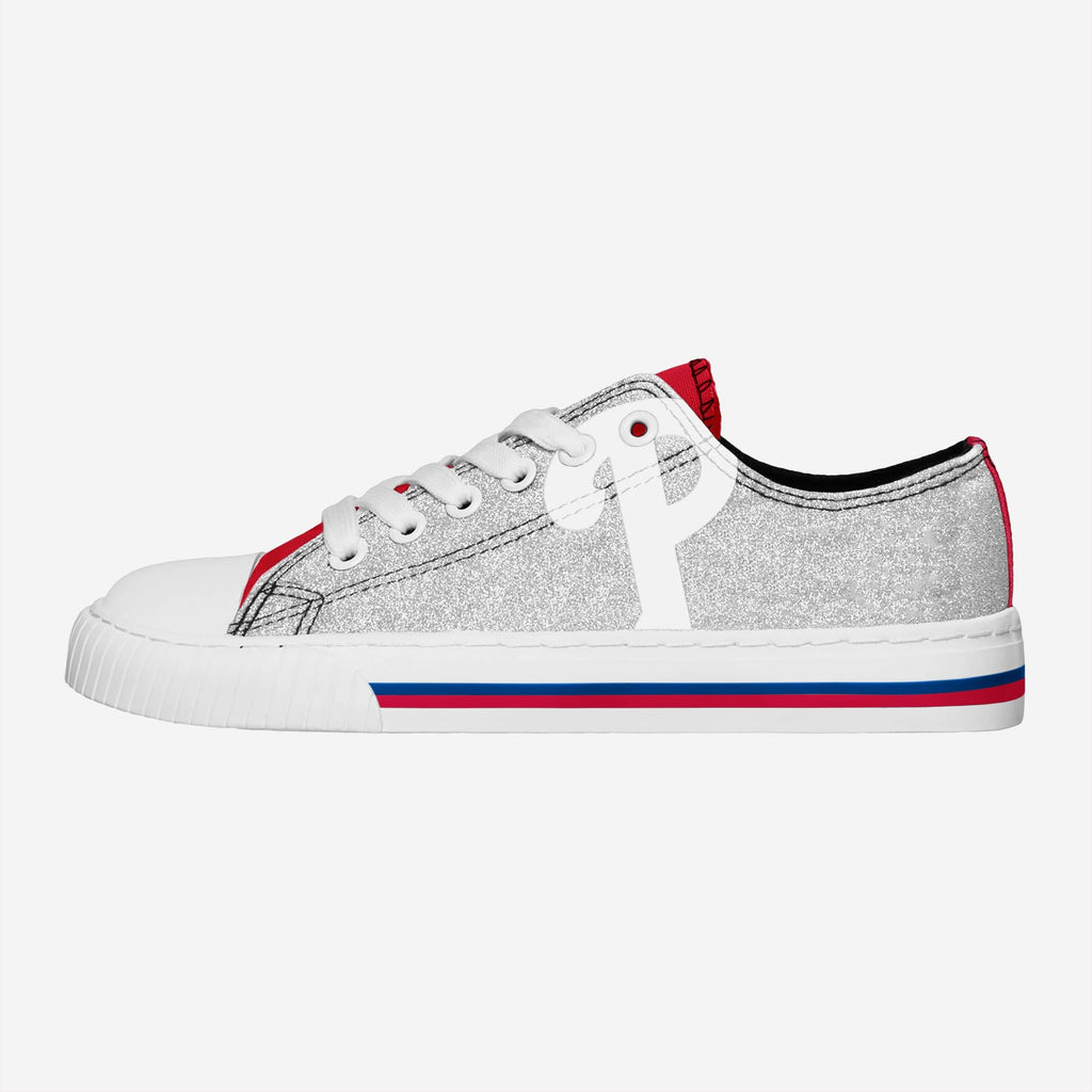 Philadelphia Phillies Womens Glitter Low Top Canvas Shoe FOCO