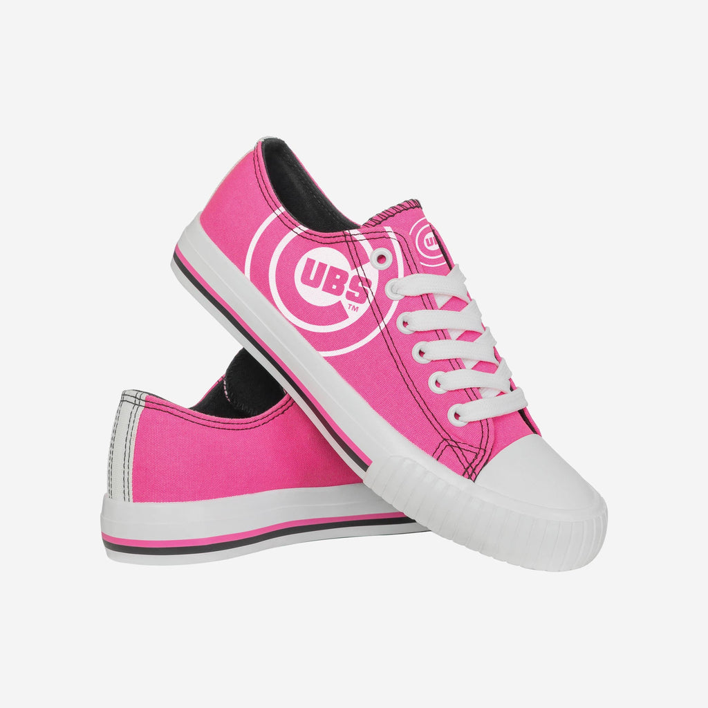 Chicago Cubs Womens Highlights Low Top Canvas Shoe FOCO