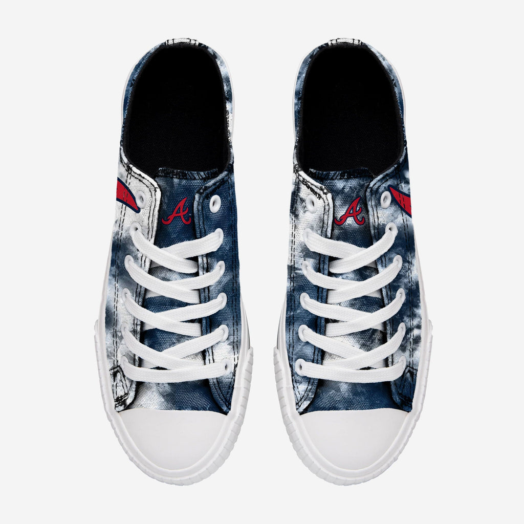Atlanta Braves Womens Low Top Tie-Dye Canvas Shoe FOCO