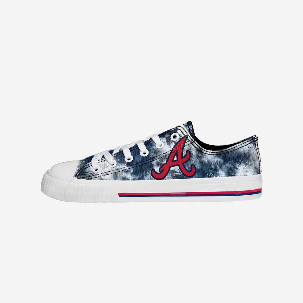 Atlanta Braves Womens Low Top Tie-Dye Canvas Shoe FOCO