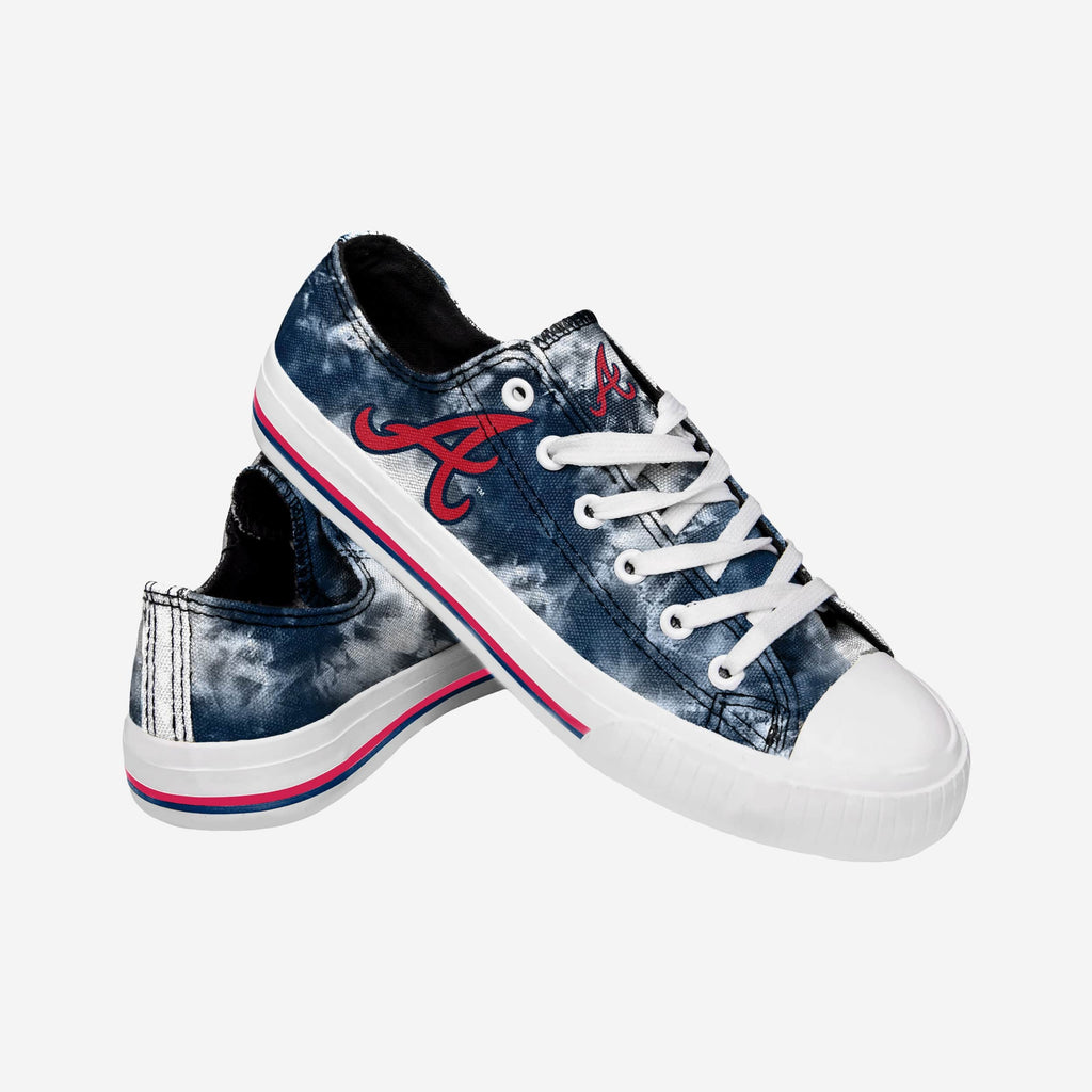 Atlanta Braves Womens Low Top Tie-Dye Canvas Shoe FOCO