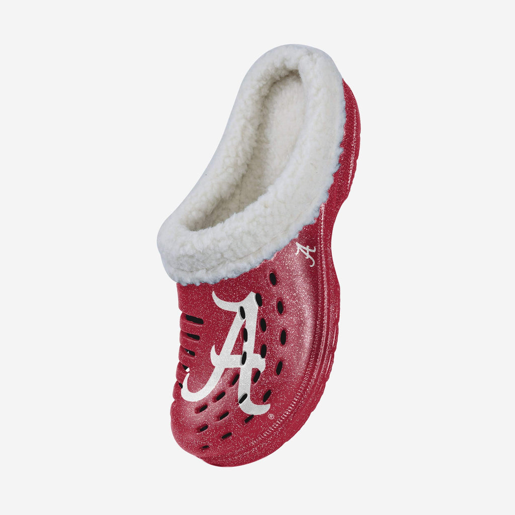 Alabama Crimson Tide Womens Sherpa Lined Glitter Clog FOCO