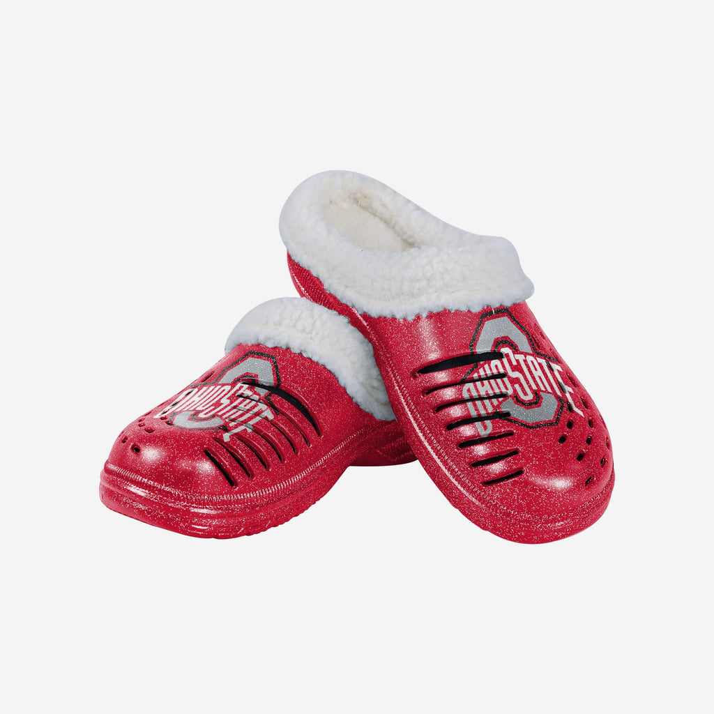 Ohio State Buckeyes Womens Sherpa Lined Glitter Clog FOCO