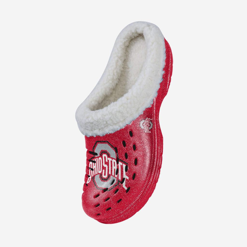 Ohio State Buckeyes Womens Sherpa Lined Glitter Clog FOCO