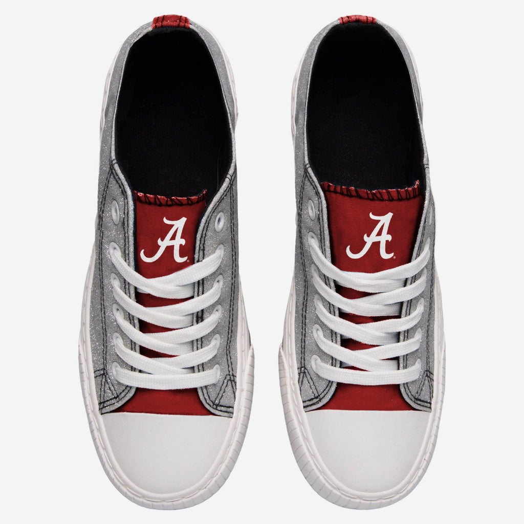 Alabama Crimson Tide Womens Glitter Low Top Canvas Shoe FOCO
