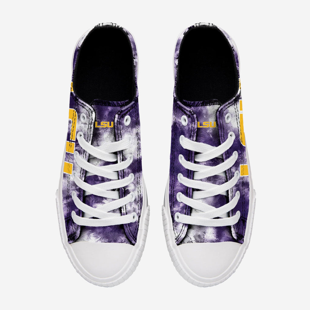 LSU Tigers Womens Low Top Tie-Dye Canvas Shoe FOCO