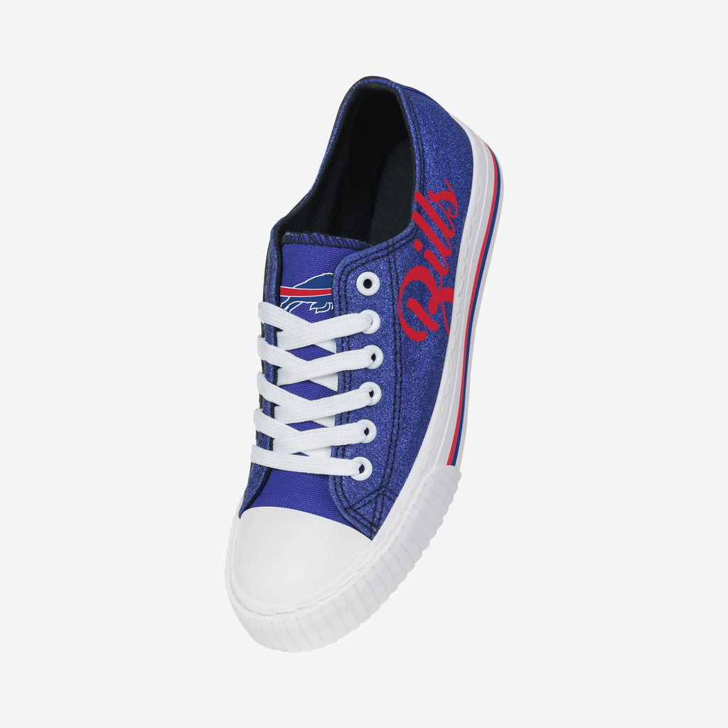 Buffalo Bills Womens Color Glitter Low Top Canvas Shoes FOCO