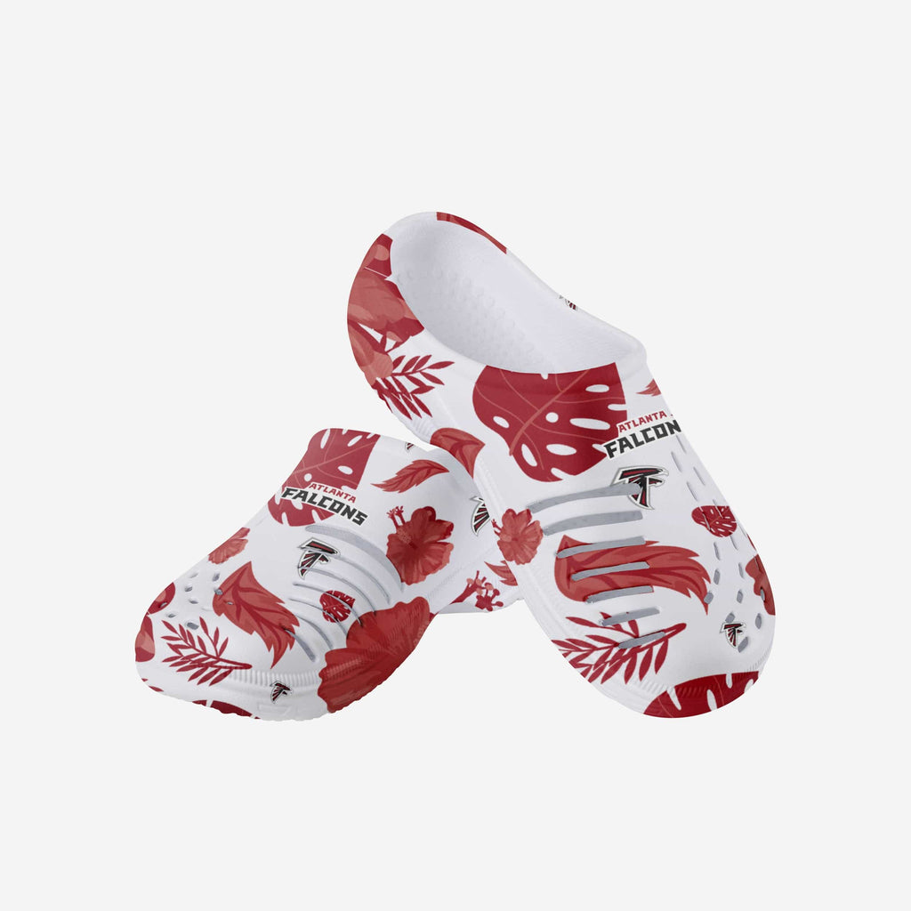 Atlanta Falcons Womens Floral White Clog FOCO