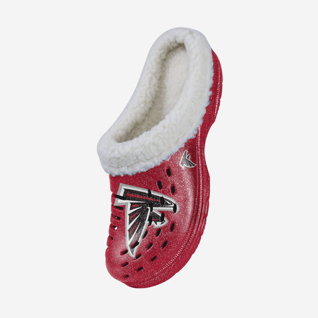 Atlanta Falcons Womens Sherpa Lined Glitter Clog FOCO