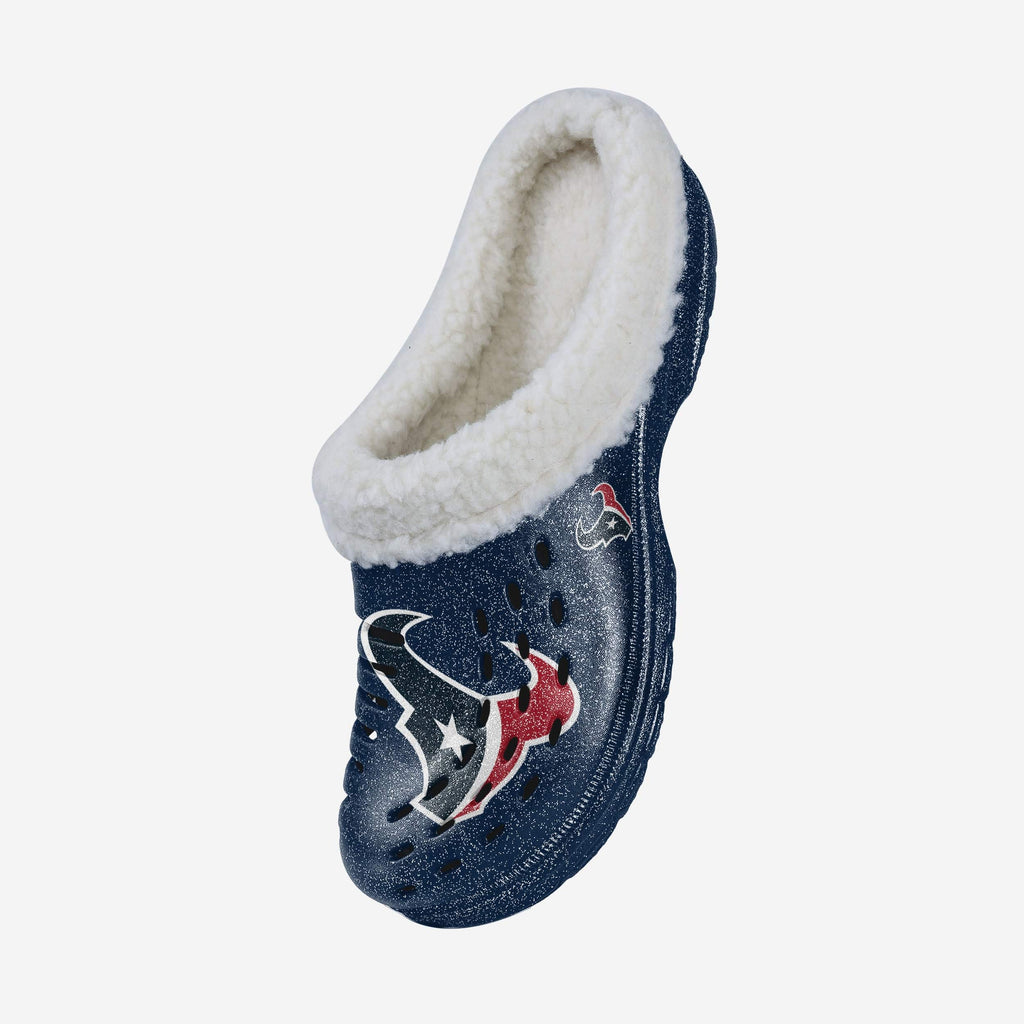 Houston Texans Womens Sherpa Lined Glitter Clog FOCO