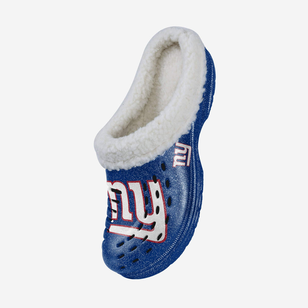 New York Giants Womens Sherpa Lined Glitter Clog FOCO