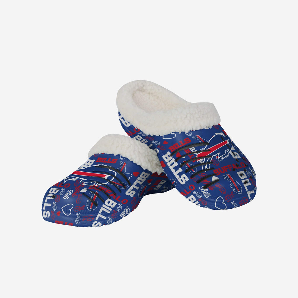 Buffalo Bills Womens Sherpa Lined Logo Love Clog FOCO