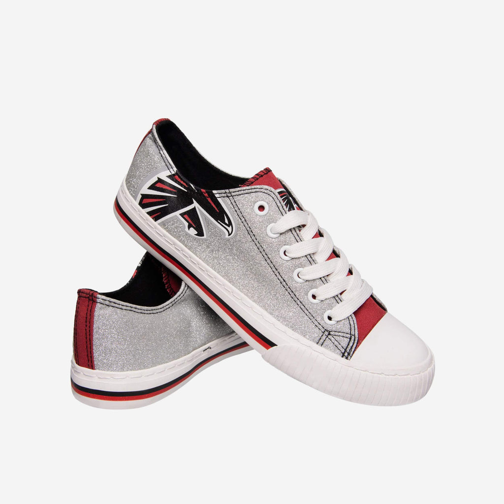 Atlanta Falcons Womens Glitter Low Top Canvas Shoe FOCO