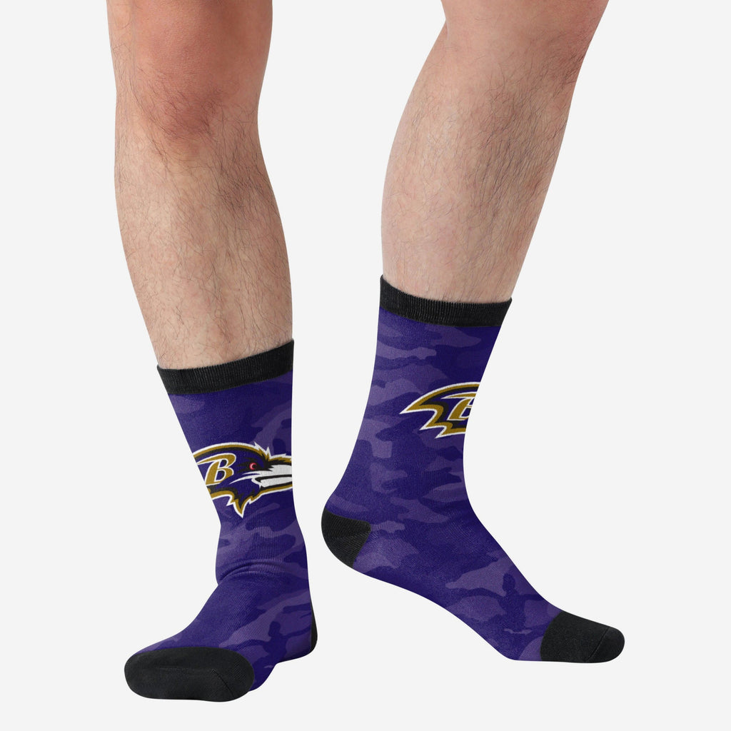Baltimore Ravens Printed Camo Socks FOCO