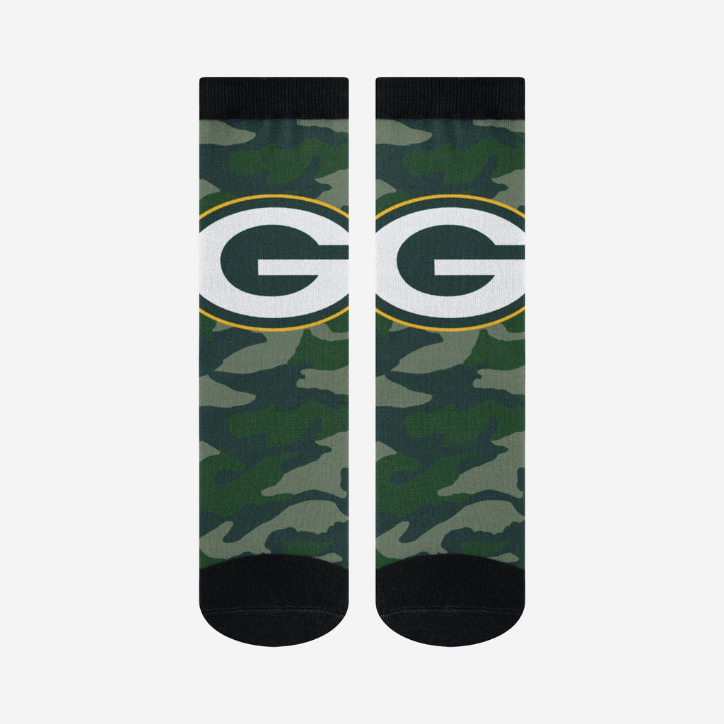 Green Bay Packers Printed Camo Socks FOCO