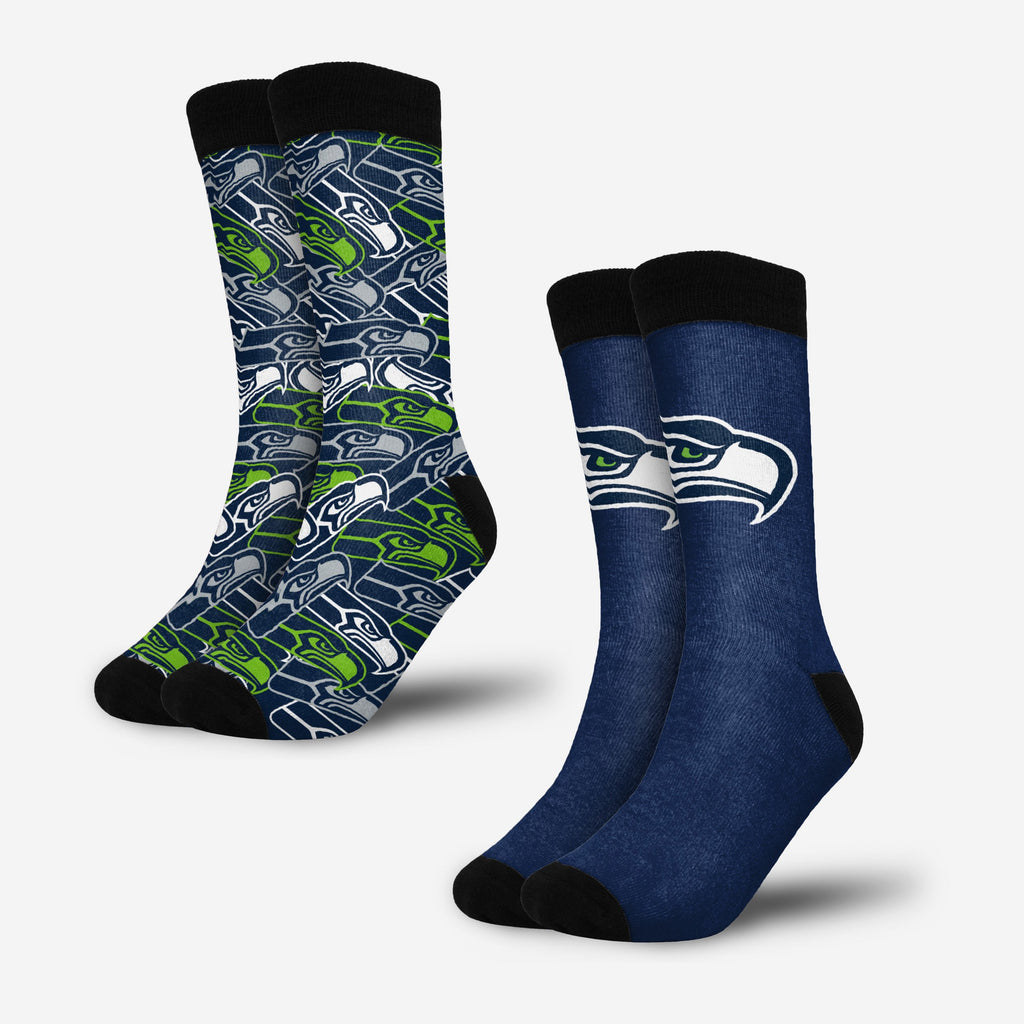 Seattle Seahawks Primetime Blast Socks 2 Pack FOCO
