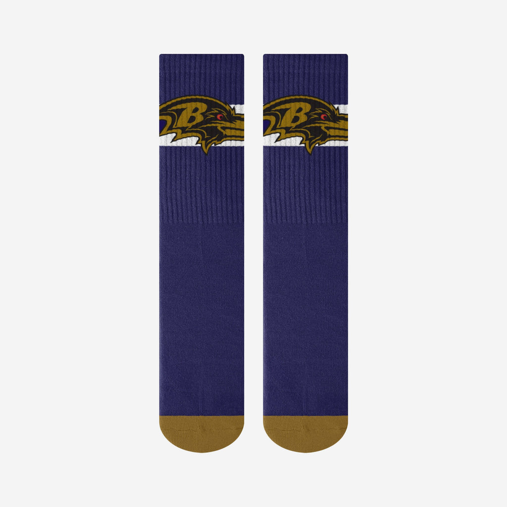 Baltimore Ravens Team Stripe Crew Socks FOCO