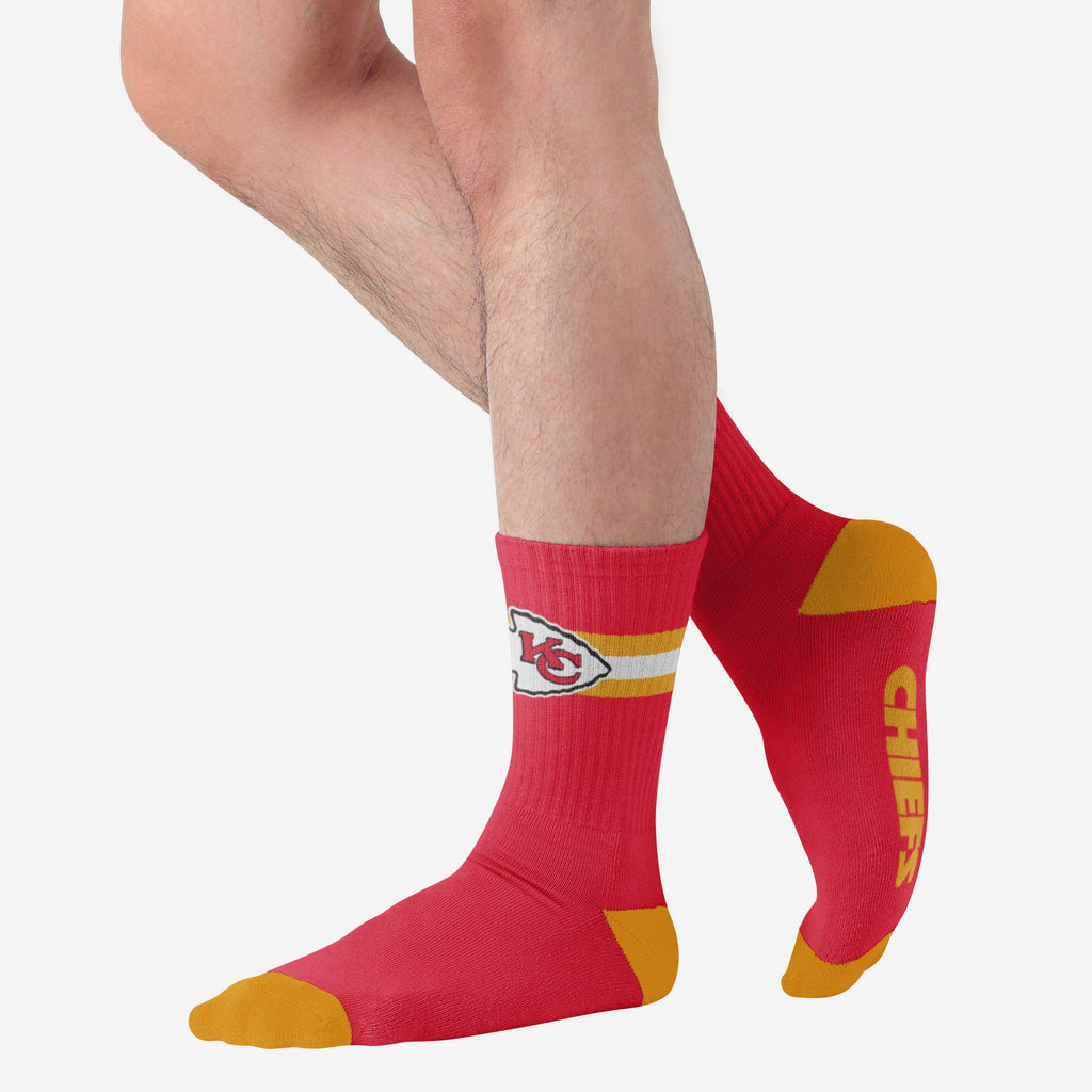 Kansas City Chiefs Team Stripe Crew Socks FOCO