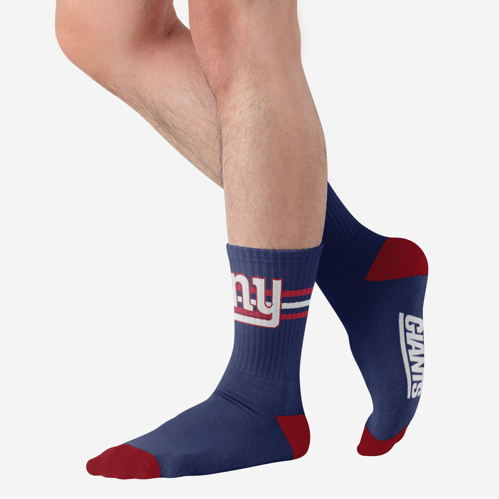 New York Giants Team Stripe Crew Socks FOCO