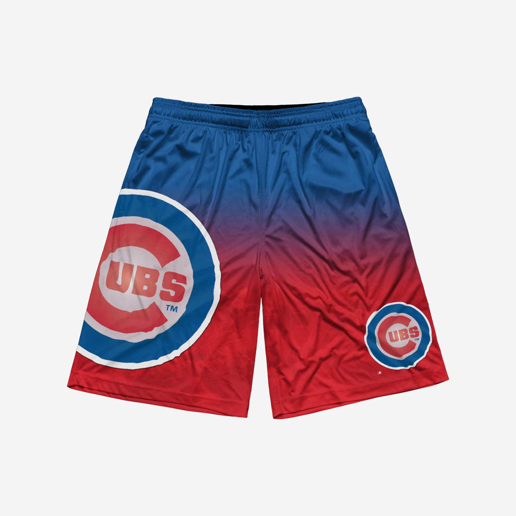 Chicago Cubs Gradient Big Logo Training Shorts FOCO