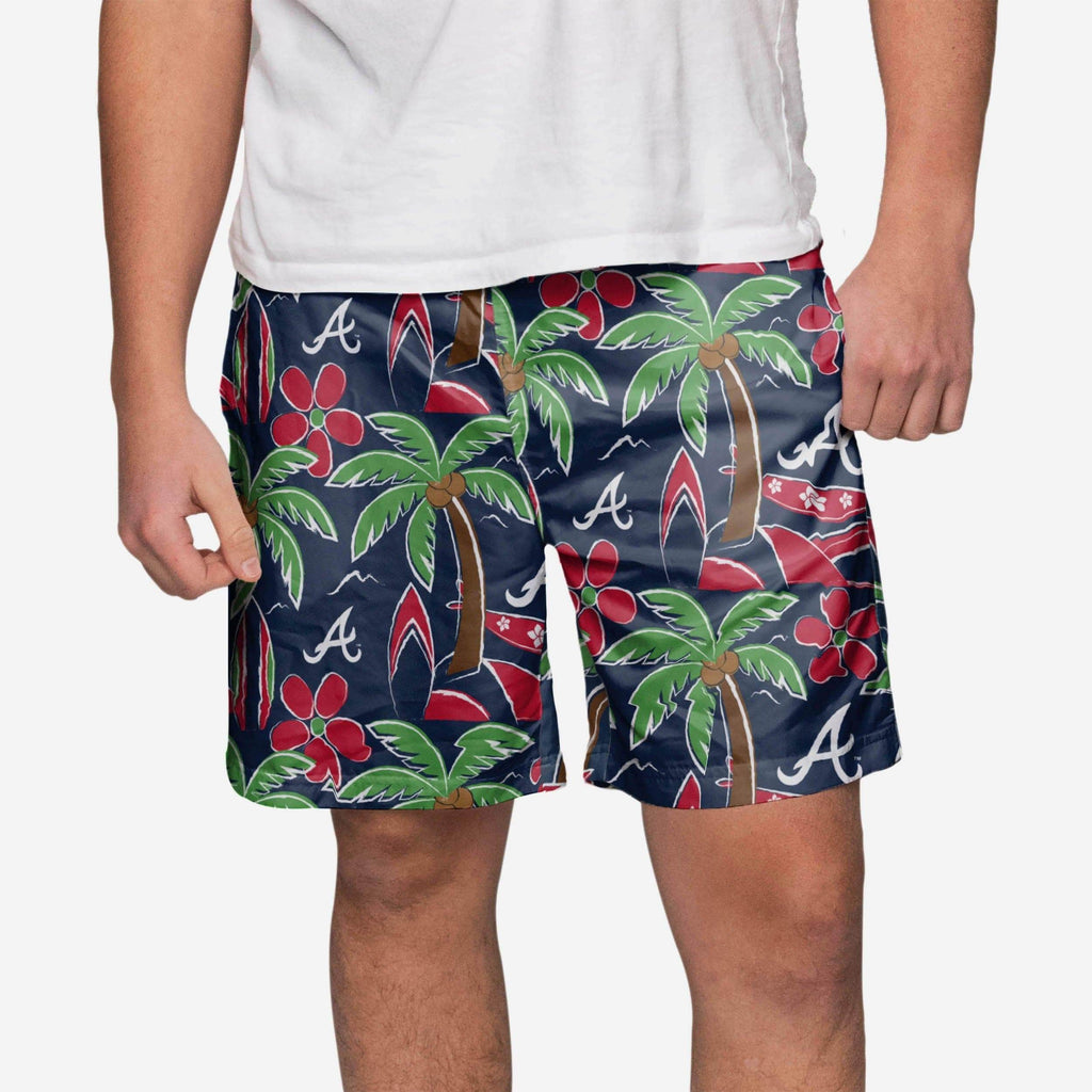 Atlanta Braves Tropical Swimming Trunks FOCO