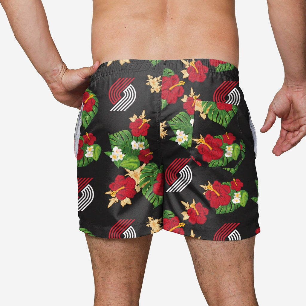 Portland Trail Blazers Floral Swimming Trunks FOCO