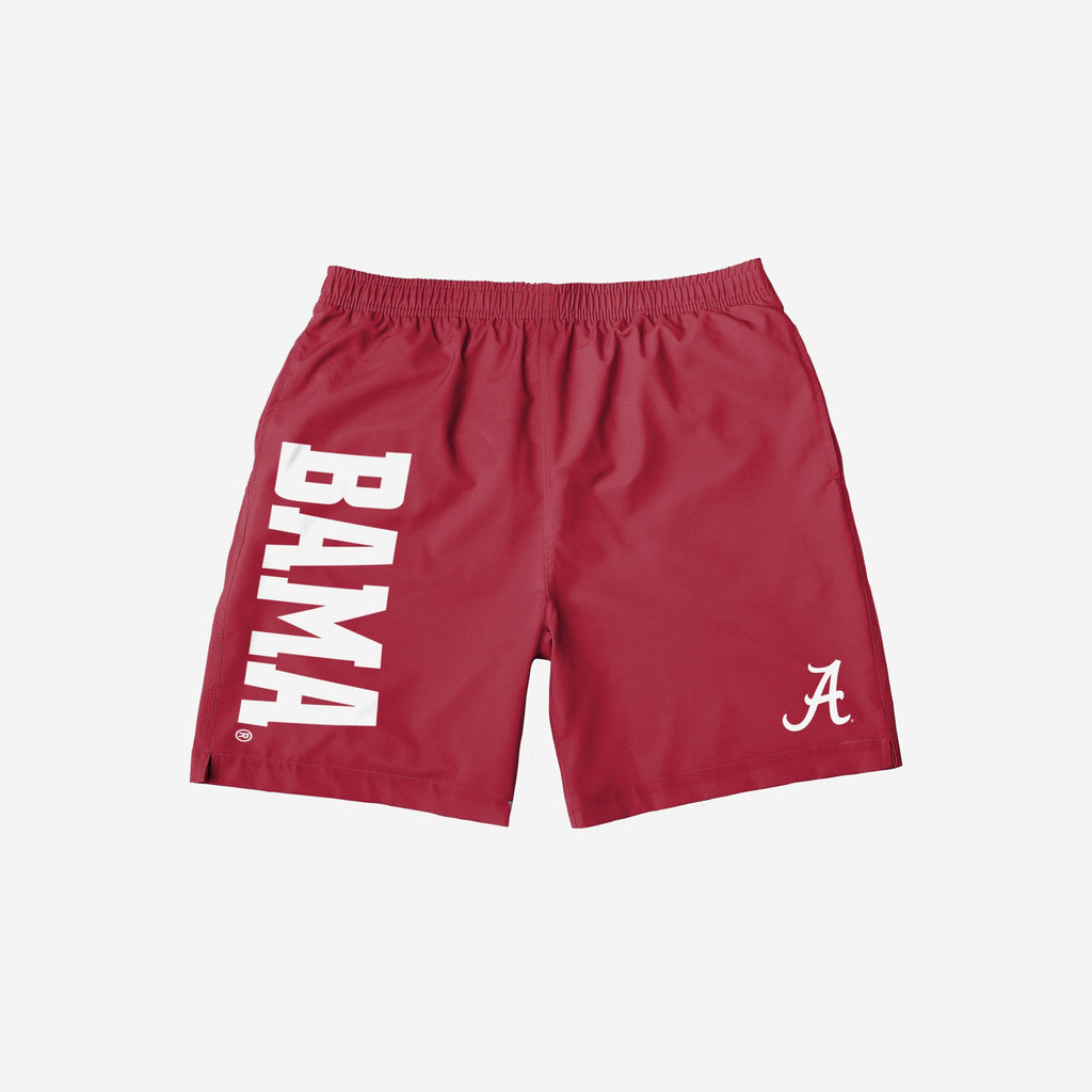 Alabama Crimson Tide Solid Wordmark Traditional Swimming Trunks FOCO