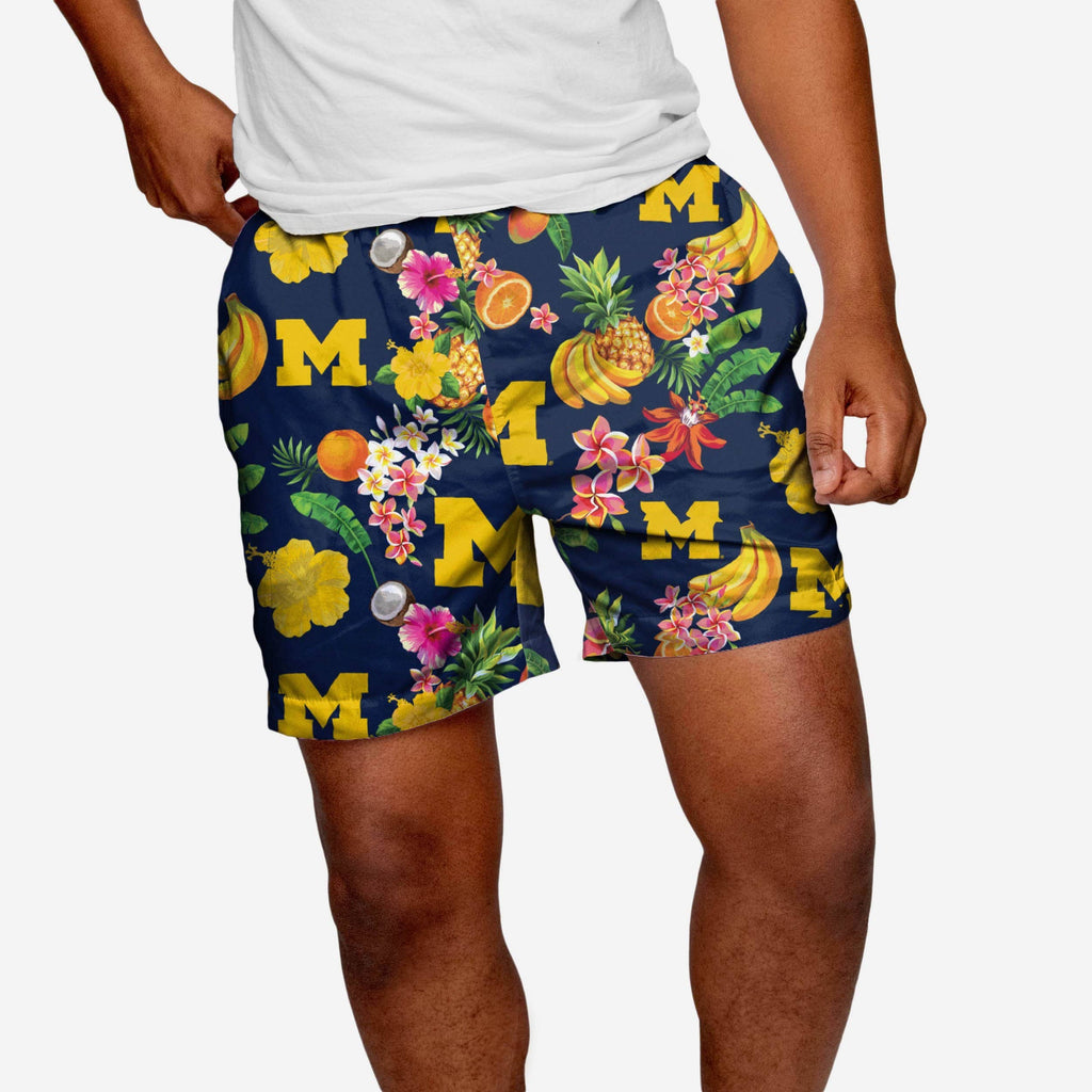 Michigan Wolverines Fruit Life 5.5" Swimming Trunks FOCO