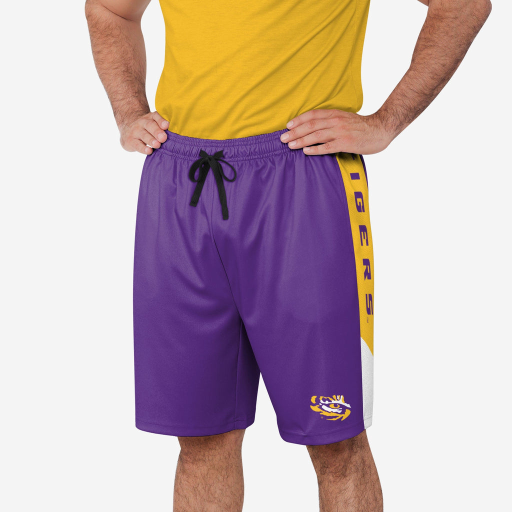 LSU Tigers Side Stripe Training Shorts FOCO