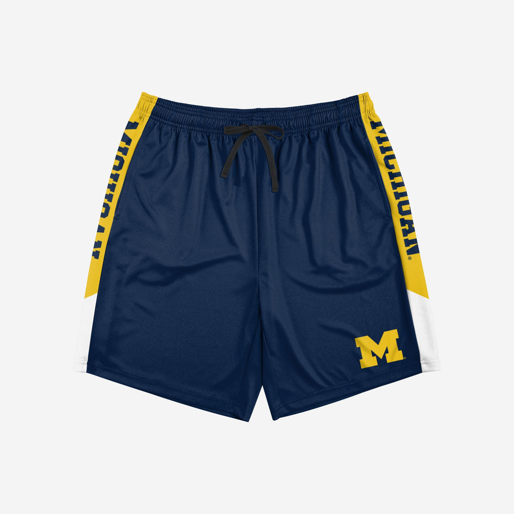 Michigan Wolverines Side Stripe Training Shorts FOCO