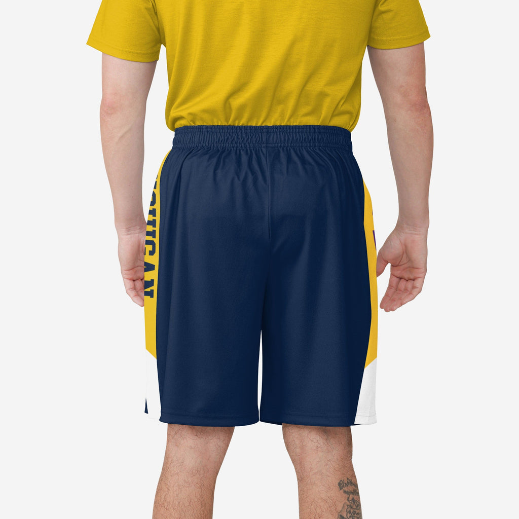 Michigan Wolverines Side Stripe Training Shorts FOCO