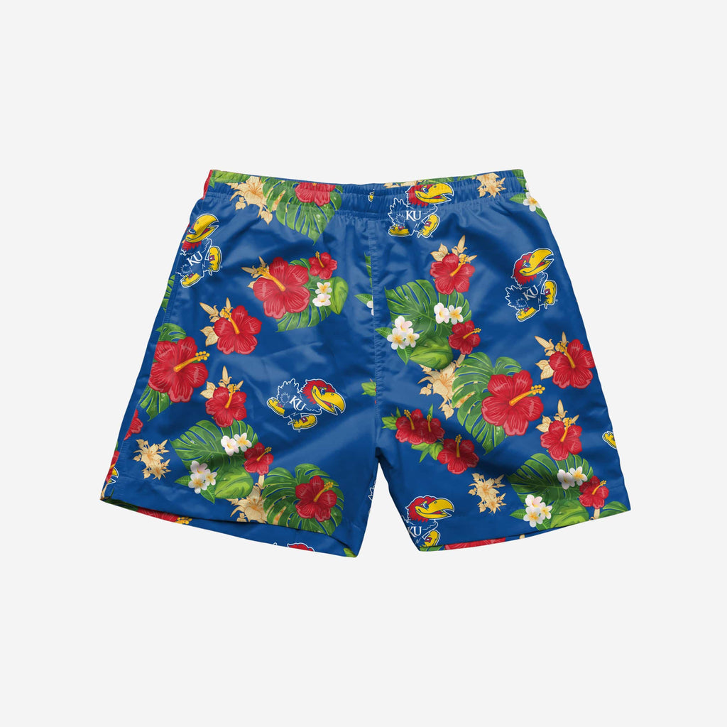Kansas Jayhawks Floral Swimming Trunks FOCO
