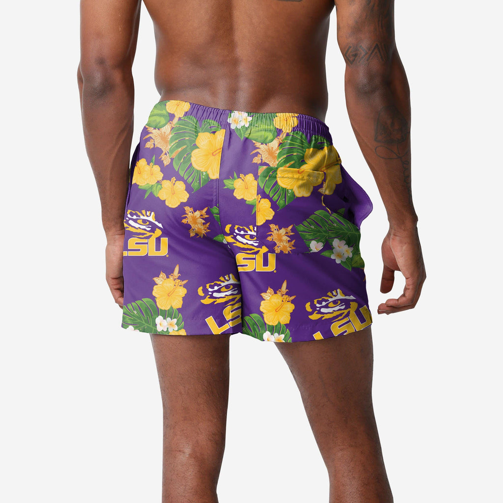 LSU Tigers Floral Swimming Trunks FOCO