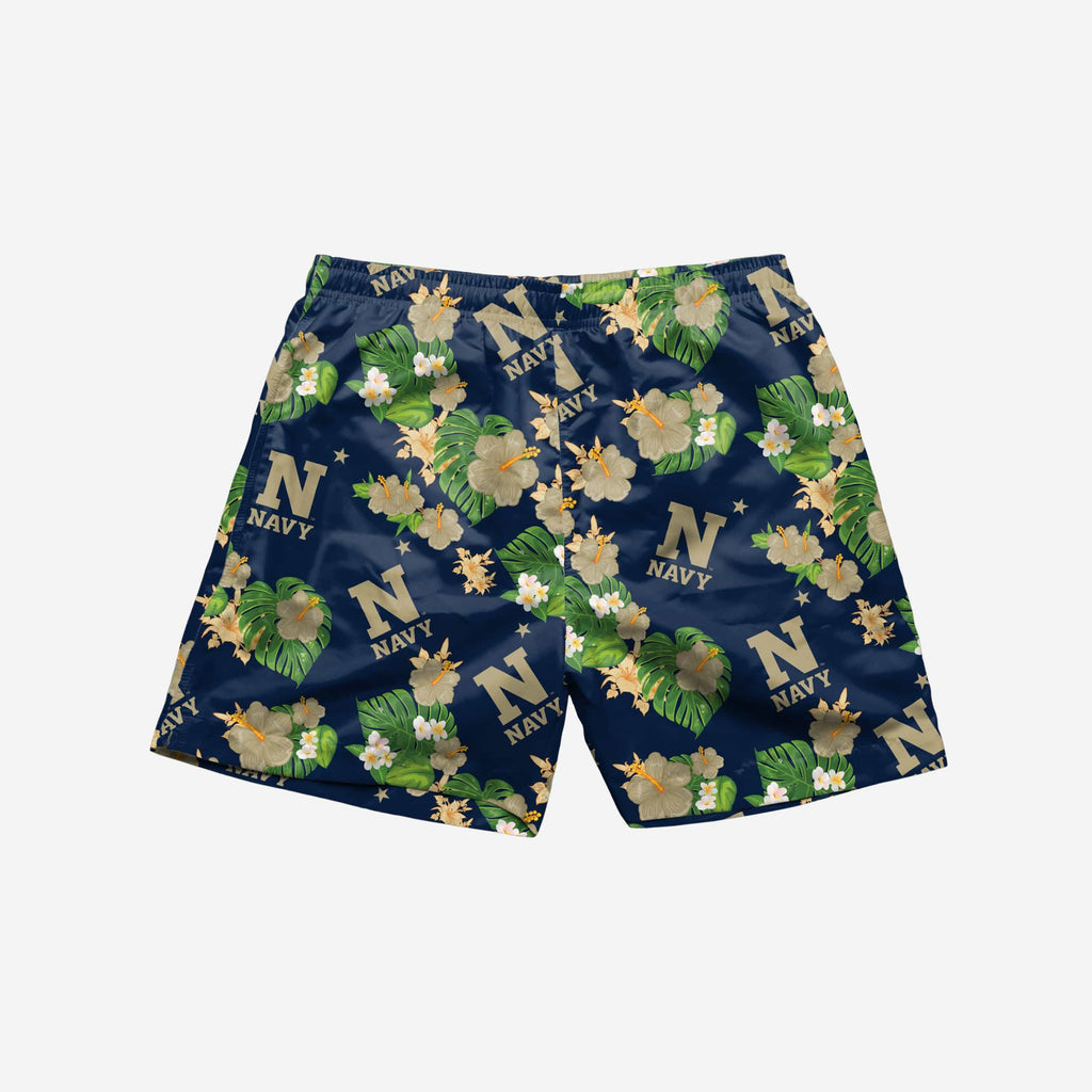 Navy Midshipmen Floral Swimming Trunks FOCO
